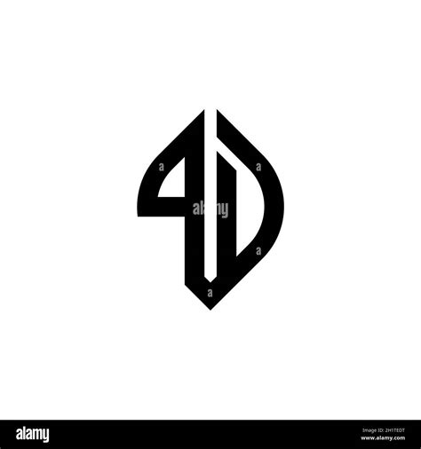 Pd Monogram Logo Letter With Simple Continued Shape Style Geometric