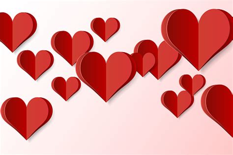 그라데이션 배경에 하트의 높은 품질의 종이 모양 디자인에 대한 사랑의 포스터 0명에 대한 스톡 벡터 아트 및 기타 이미지 0