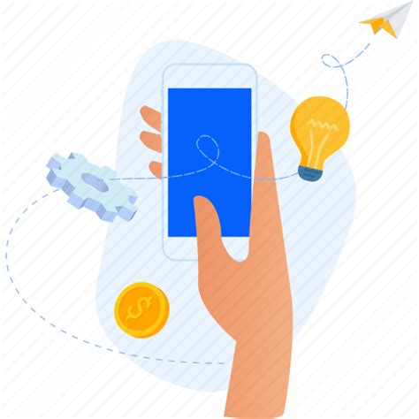 Mobile Smartphone App Development Seo Setting Launch Illustration