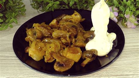 Жареные шампиньоны на сковороде с луком и без него сразу 2 простых рецепта Красилова Наталья