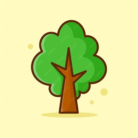 Premium Vector Tree Cartoon Vector Illustration Good Used For Sticker