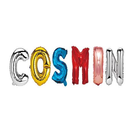 Комплект балони Cosmin Name многоцветни 40 см Emag Bg