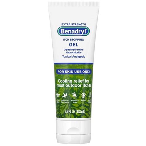 Promo Benadryl Extra Strength Itch Stopping Gel 103 Ml Topical