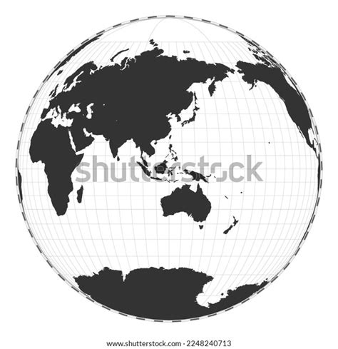 Vector World Map Gilberts Twoworld Perspective Stock Vector Royalty Free 2248240713 Shutterstock