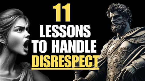 11 Stoic Lessons To Handle DISRESPECT Stoicism YouTube