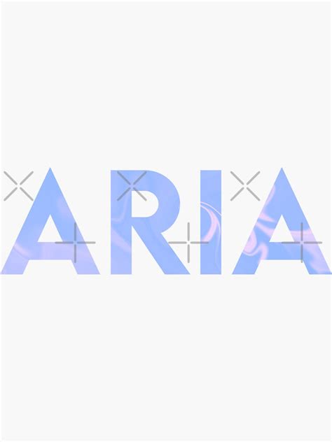 Aria Name Sticker For Sale By Ellebackup Redbubble