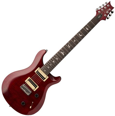 Prs Se Svn 7 String Savior Black Cherry Baritone Guitar Red
