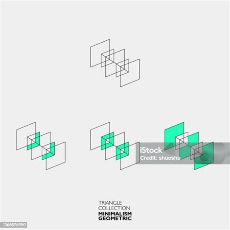 3d 컬러 미니멀리즘 마름모꼴 삼각형 선 구조 패턴 세트 시점에 대한 스톡 벡터 아트 및 기타 이미지 시점 삼각형 입체 이미지 Istock