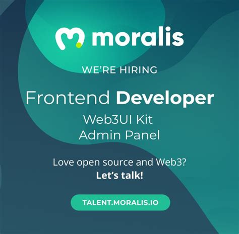 Moralis On Linkedin React Typescript Frontenddeveloper Frontend