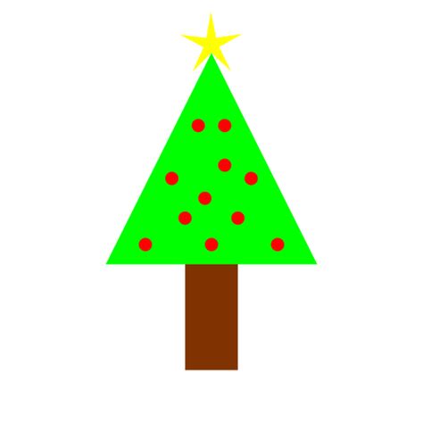 Simple Christmas Tree Public Domain Vectors