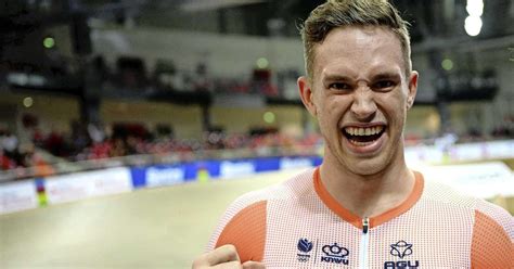 WK Baanwielrennen Goud Harrie Lavreysen Zilver Jeffrey Hoogland Op