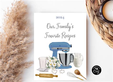 Printable Cookbook Cover Template Diy Download And Print Cook Book