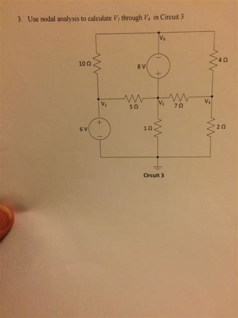 Solved 3 Use Nodal Analysis To Calculate V1 Through V4 N
