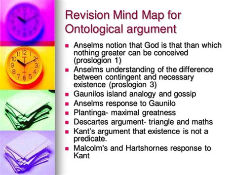 Revsion Mind Map For Ontological Argument Teaching Resources