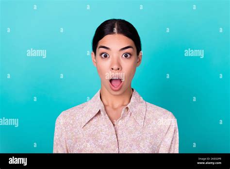 Portrait Of Impressed Filipino Person Open Mouth Speechless Isolated On