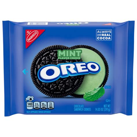 Save On Oreo Mint Creme Chocolate Sandwich Cookies Order Online