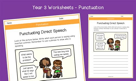 Year 3 Punctuating Direct Speech Worksheets Ks2 Punctuation Primary English
