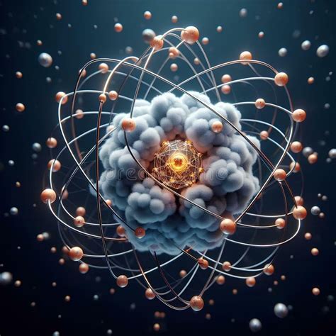 Artistic Illustration Showing The Atom Stock Illustration Illustration Of Universe Font