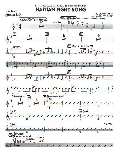 Haitian Fight Song By Composer Performer Jazz Ensemble Big Band