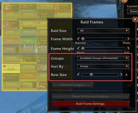 Raid Frame Help Rwow