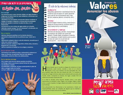 Violencia Intrafamiliar Triptico Por Enfrente Vrogue Co
