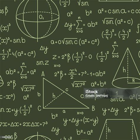 수식 패턴 문자 와 숫자 그래프와 삼각계 화려한 벡터 원활한 배경에 대한 복잡한 과학적 다이어그램을 상징 수학 또는 기하학적