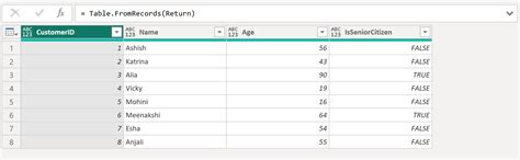Table Transformrows Function In Power Query