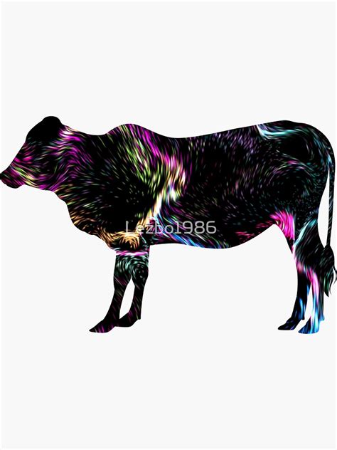 Aesthetic Cow Sticker For Sale By Lezbo1986 Redbubble