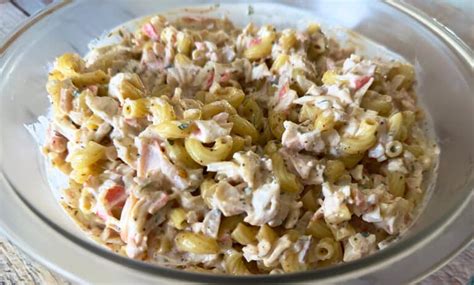 Crab Macaroni Salad Recipe Thrift And Spice
