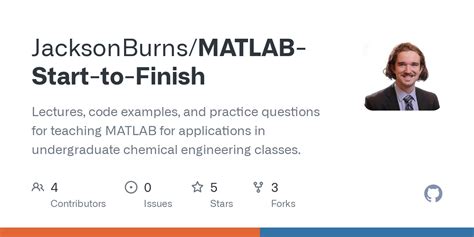 Github Jacksonburnsmatlab Start To Finish Lectures Code Examples