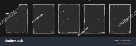 Modern Set Empty Windows Textures Grunge Stock Vector Royalty Free