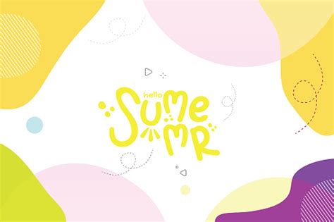 여름 레터링 추상적 인 배경 스톡 일러스트레이션에 여름 방학의 레터링 구성 개념에 대한 스톡 벡터 아트 및 기타 이미지 개념 계절 관광 리조트 Istock