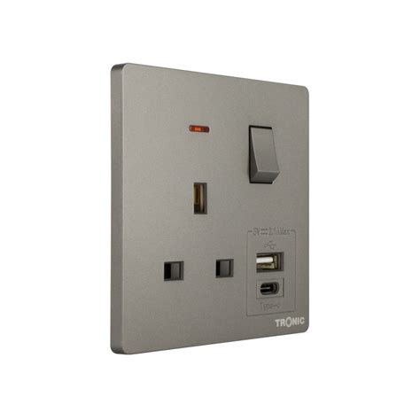 Single Switch Socket With Usb Type C Tronic Tanzania