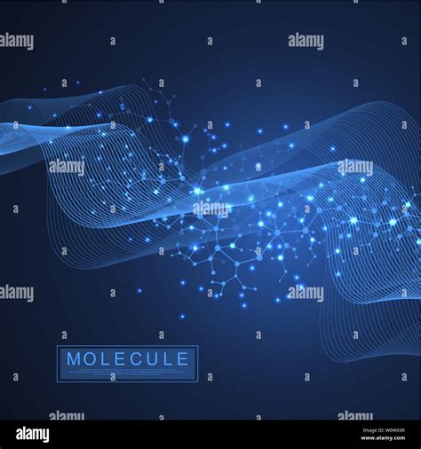 Scientific Molecule Background Dna Double Helix Illustration With Shallow Depth Of Field