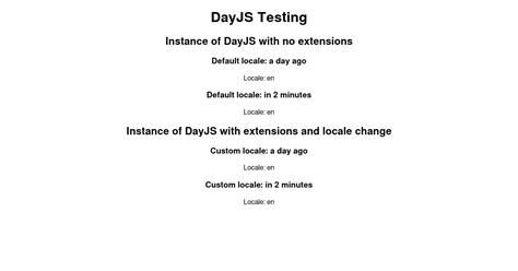 Dayjs Testing Codesandbox