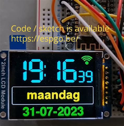 Esp8266 And Spi Display St7789 Ntp Clock Youtube