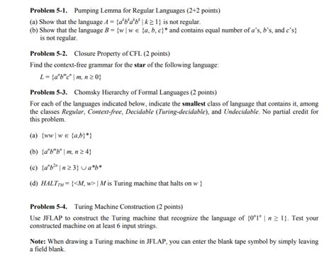 Problem 5 1 Pumping Lemma For Regular Languages 22