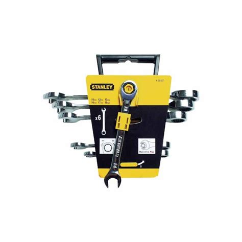 Stanley Komplet Kluczy Płasko Oczkowych Z Grzechotką 10 19Mm 6 Sztuk