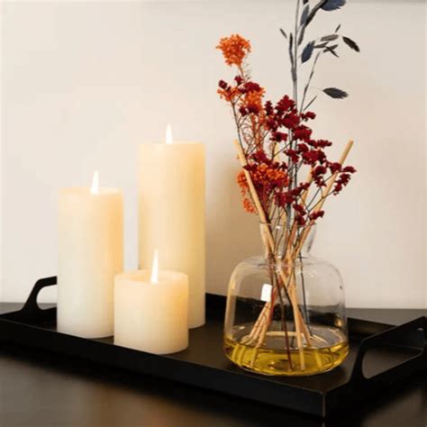 T Package Diffuser With Dried Flowers Arrangement Accents