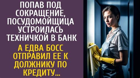 Попав под сокращение посудомойщица устроилась техничкой в банк… А едва босс отправил ее к