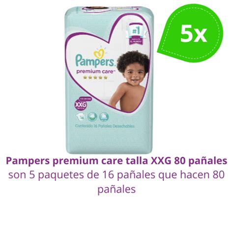 Pampers Premium Care Talla Xxg 80 Pañales Panales Tin Tin
