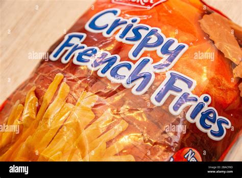 Frozen Chips Or French Fries In Package From Lidl Stock Photo Alamy
