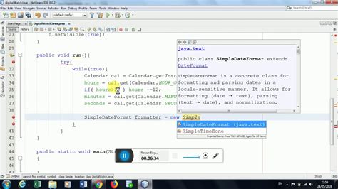 Simple Digital Watch In Java Digital Watch Java Youtube