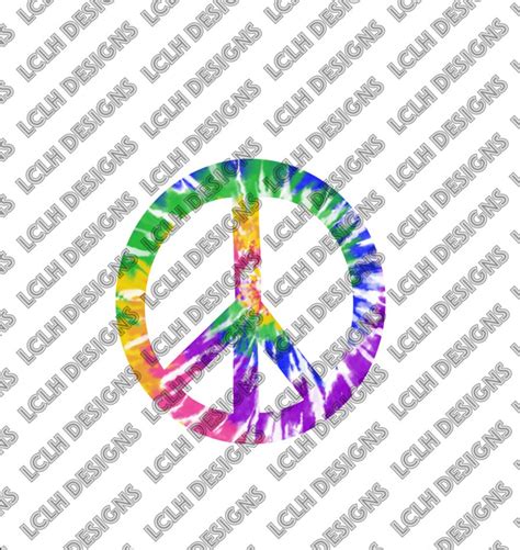 Tie Dyed Peace Sign Peace Love Png Sublimation Design 300 Dpi Etsy