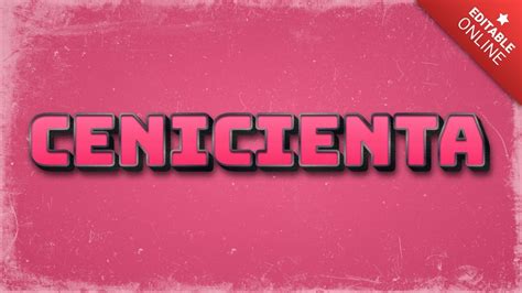 Cenicienta Efecto Dirty Generador De Efectos De Texto