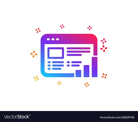 Web Report Icon Column Graph Sign Royalty Free Vector Image