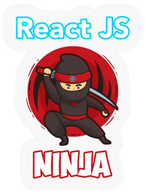reactjs react js javascript framework stickers sold by bunnie afraid