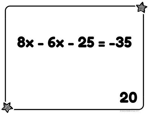 Multi Step Equations Scavenger Hunt Etsy