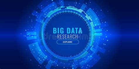 Data Visualization Futuristic Technology Banner Stock Vector