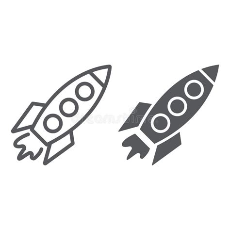 Rocket Line Icon Transportation And Space Spaceship Sign Vector Graphics A Linear Pattern On
